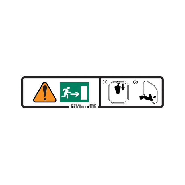 Exit Decal, 7234369 — 2M Equipment